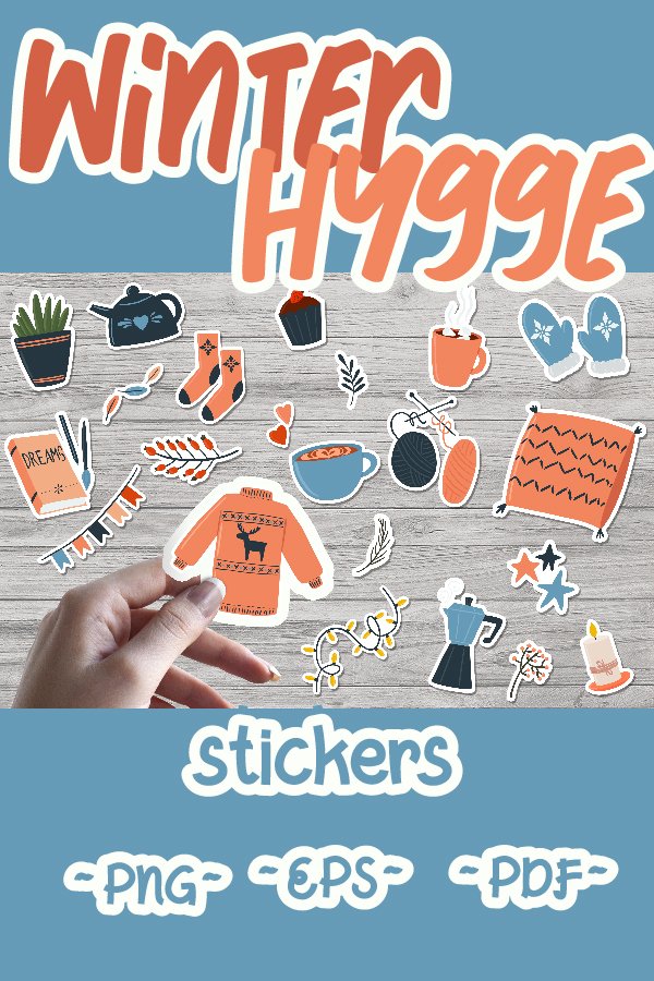 Hygge winter Printable Stickers (1003955)