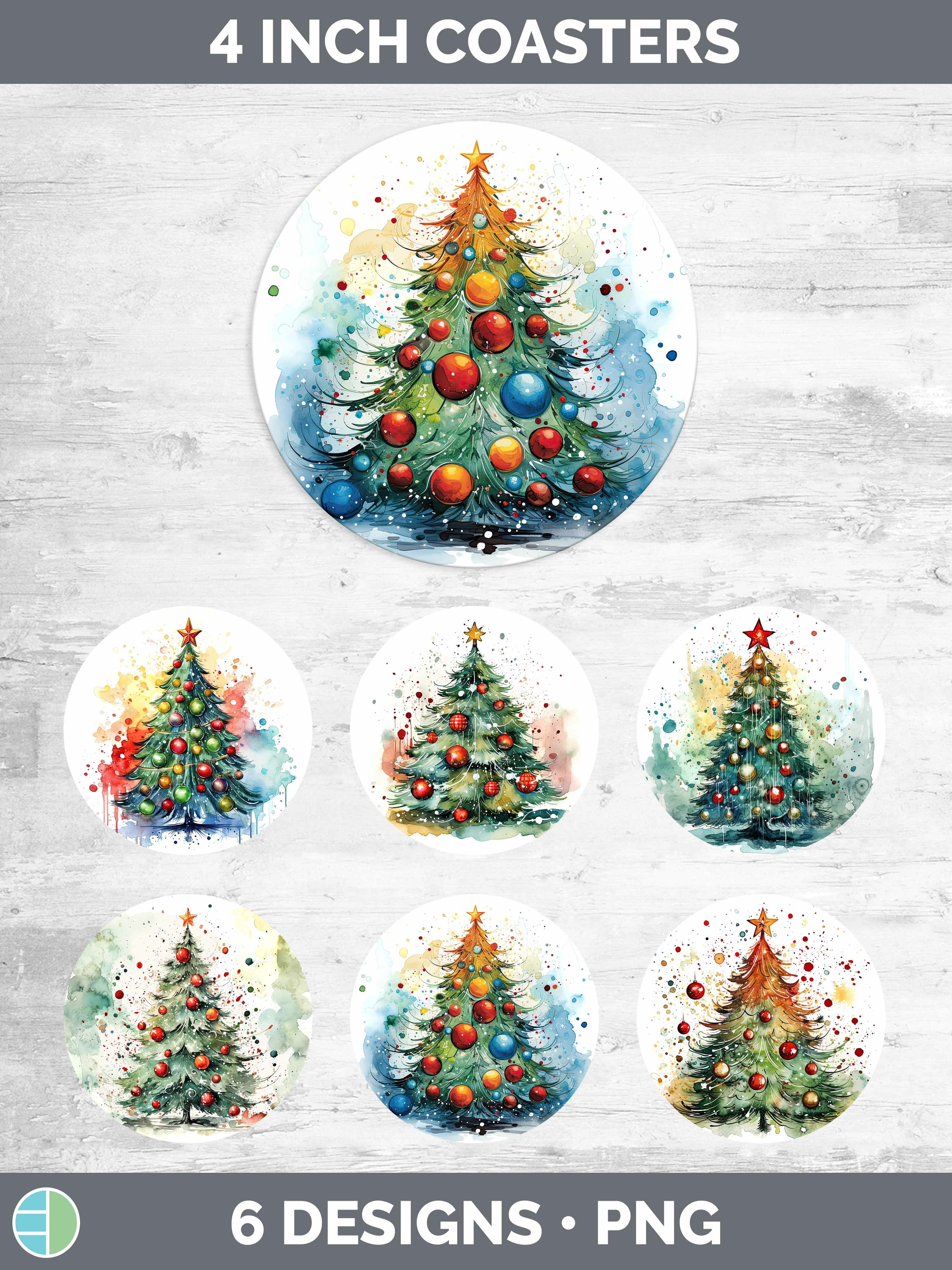 Christmas Christmas Tree Round Coaster | Bundle Coaster Desi