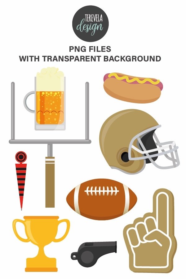 SUPER BOWL CLIPART, GOLD FOOTBALL TEAM, AMERICAN FOOTBALL