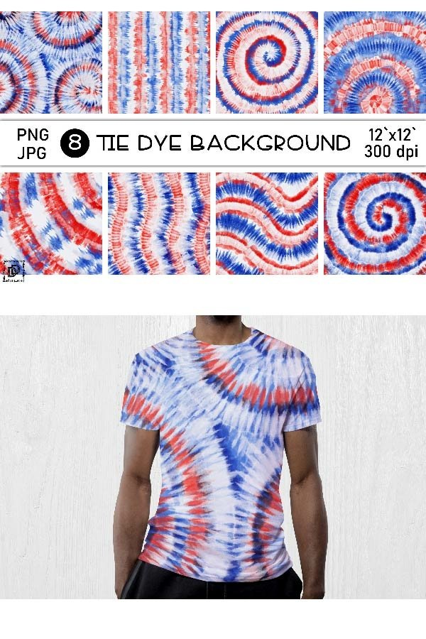 Tie Dye Bundle Tie Dye for Sublimation 8 Different Designs