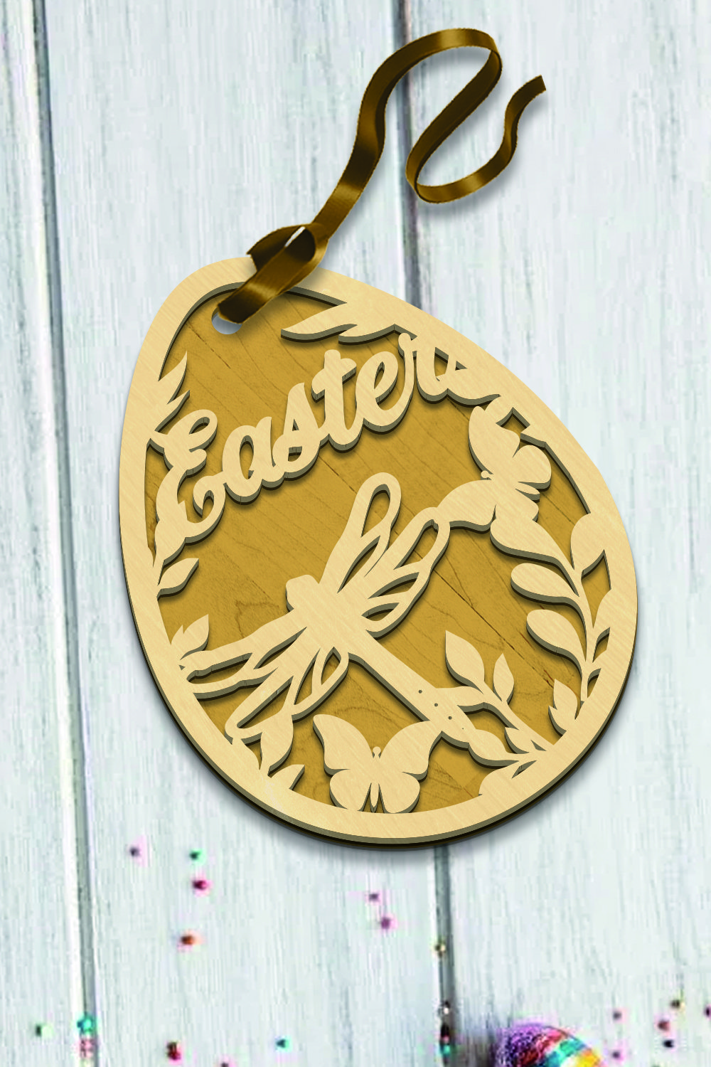 Easter Multilayer Tag for Home Decoration