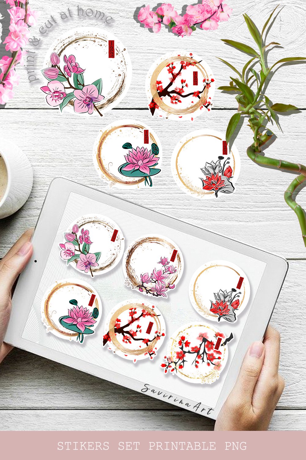 Japanes Stickers set Printable. Sticker PNG (2847302)