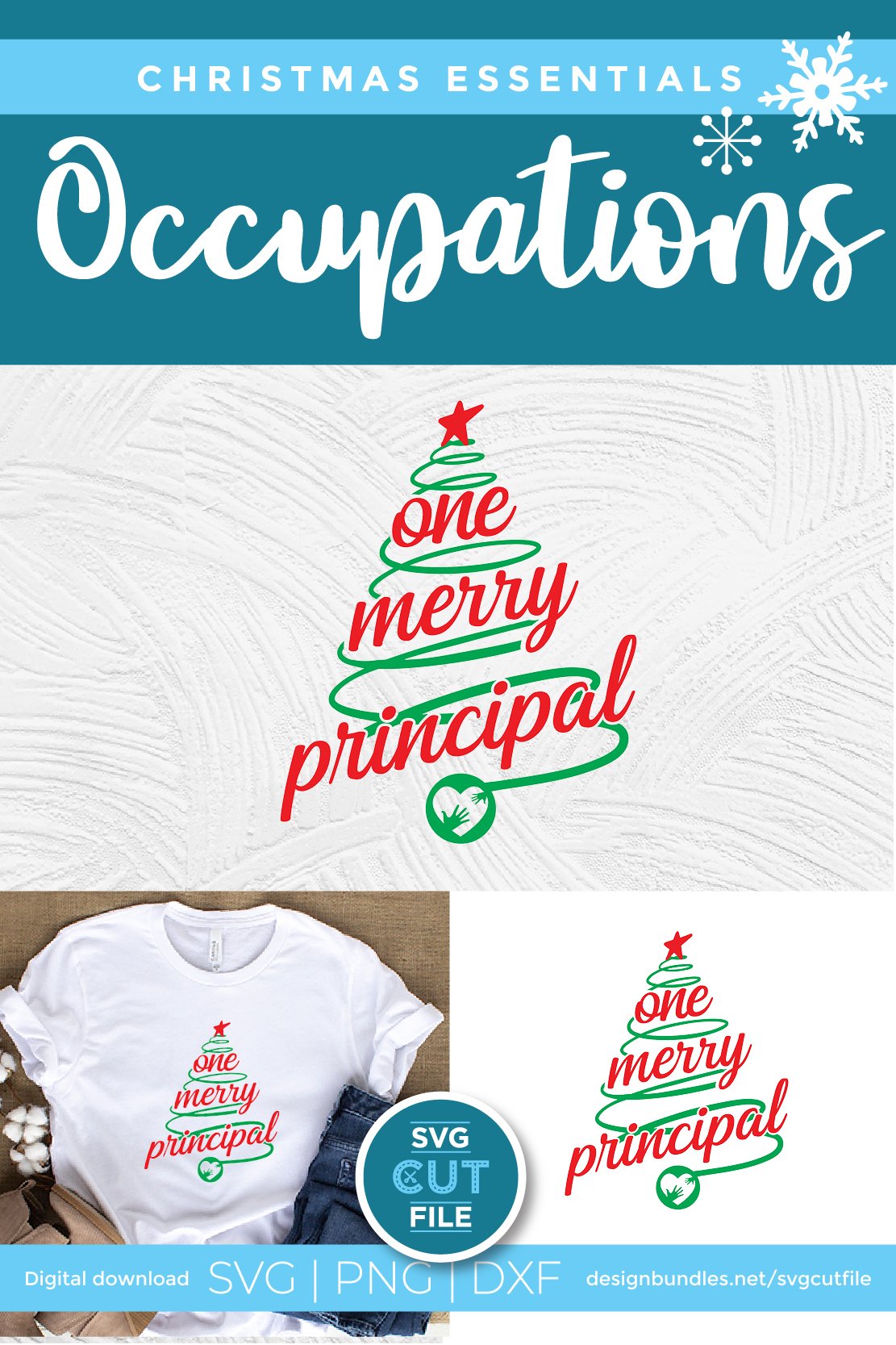 Principal Christmas svg - One Merry Principal svg Christmas