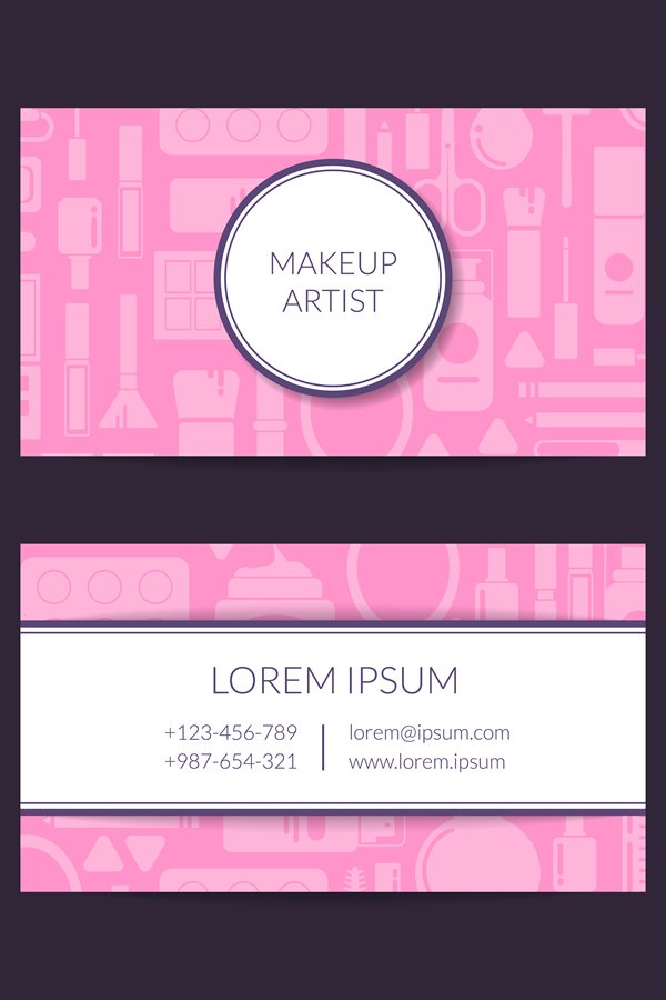 Vector business card template for beauty brand or (786887)