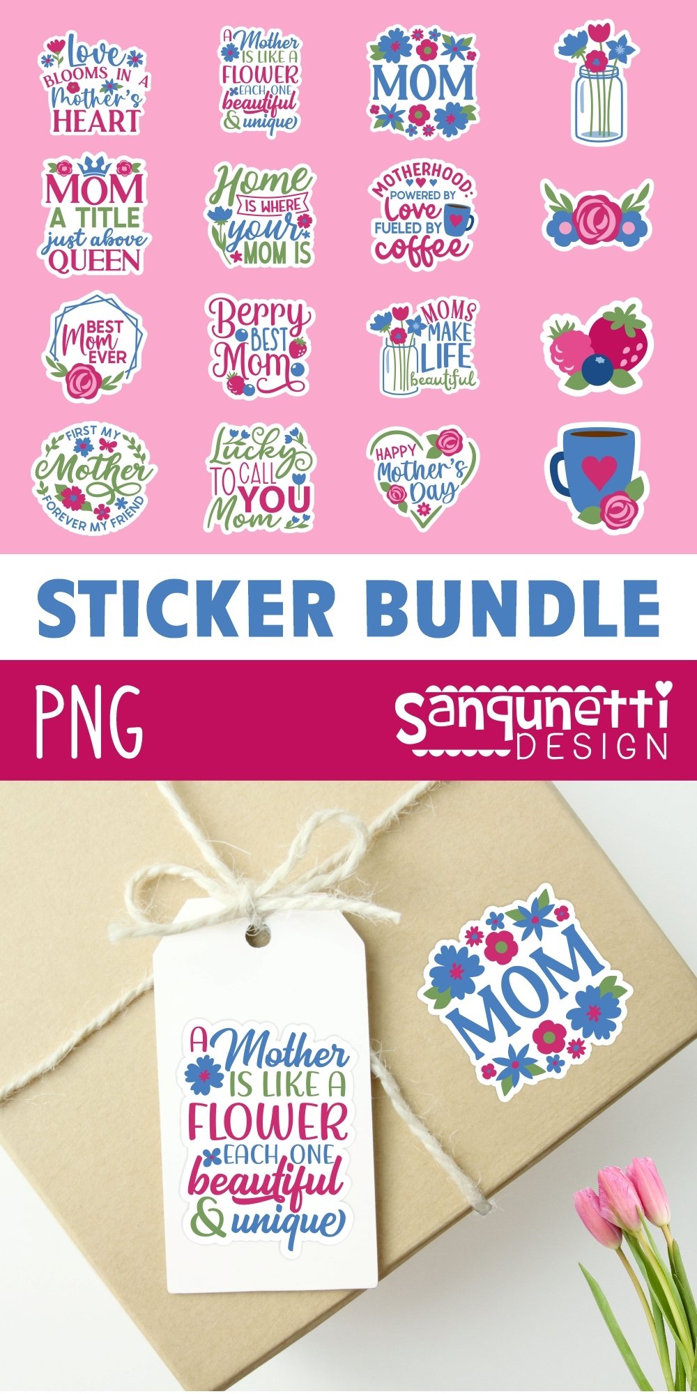 Mother's Day Stickers | Mom sticker bundle