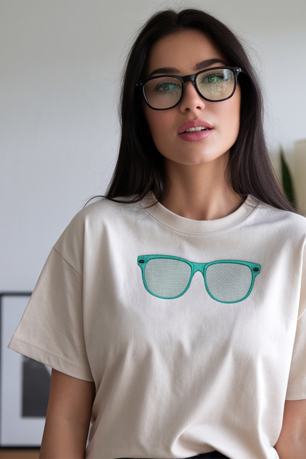 Hipster Glasses Embroidery File
