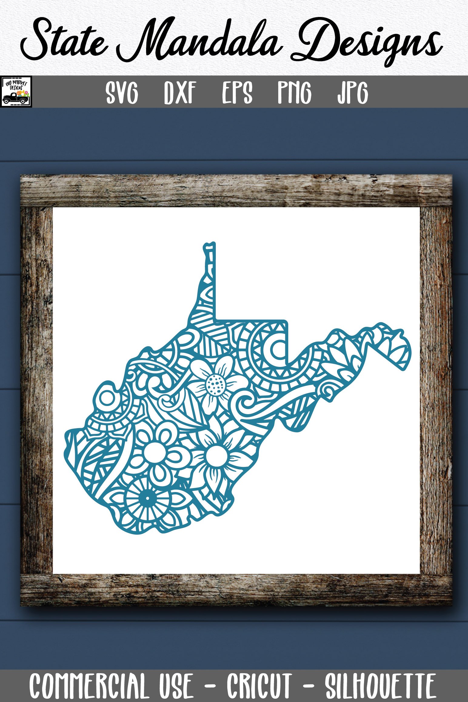 West Virginia SVG File - West Virginia State Mandala SVG