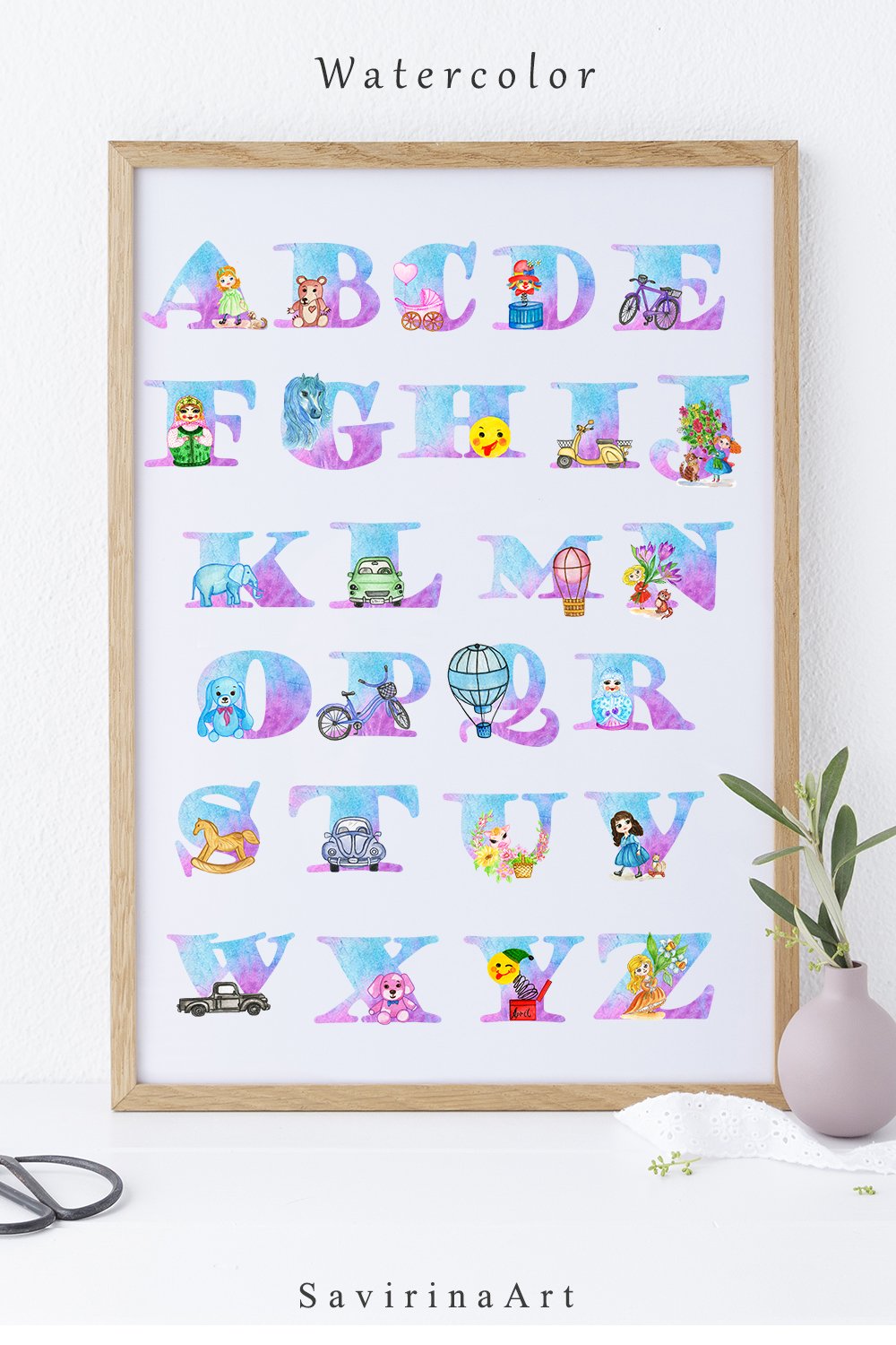Alphabet Cute Card,Monogram Sublimation poster. (2043284)