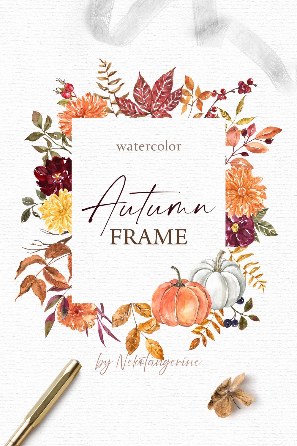 Fall Pumpkin Border Clip Art