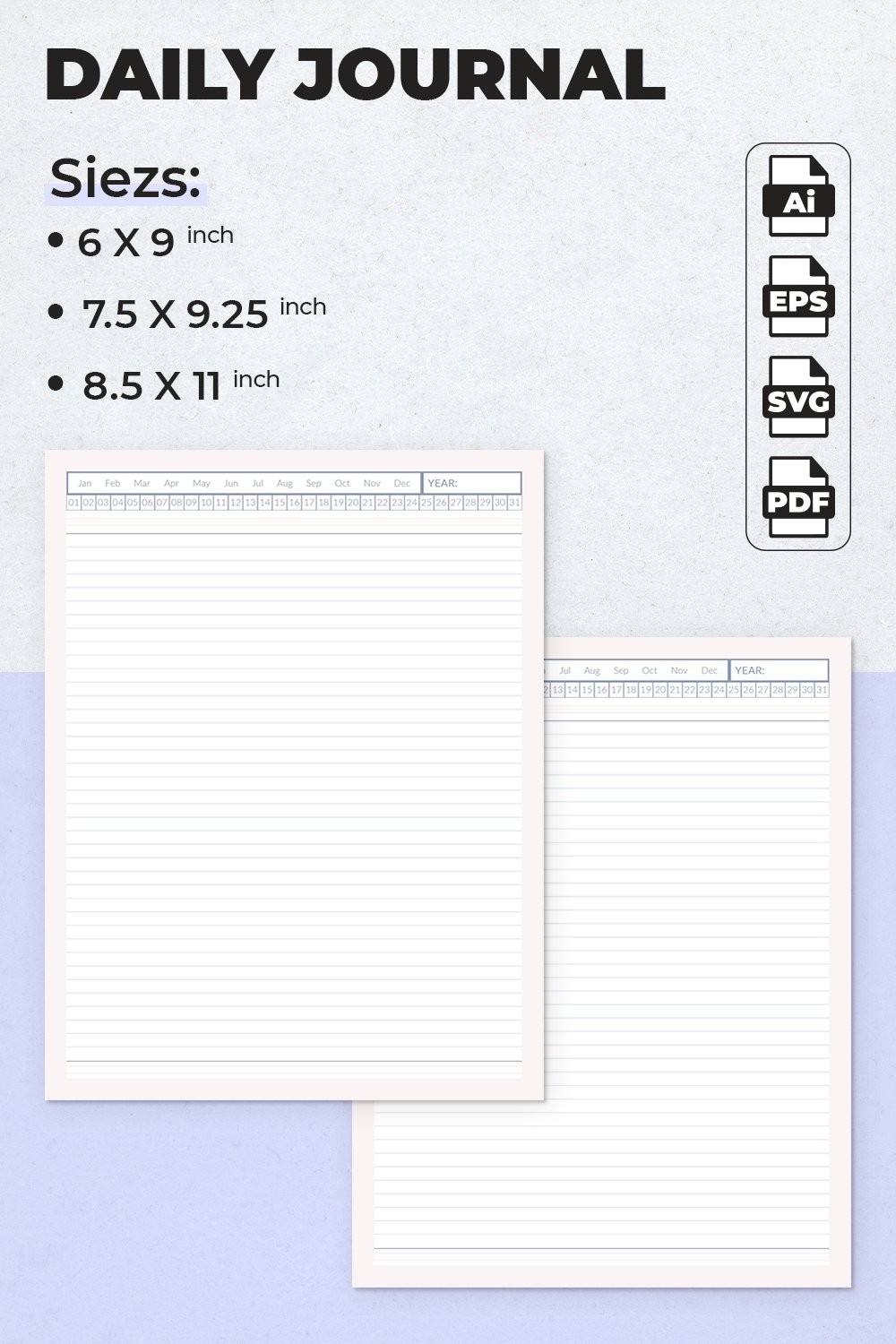 Daily Journal | Blank Lined Journal