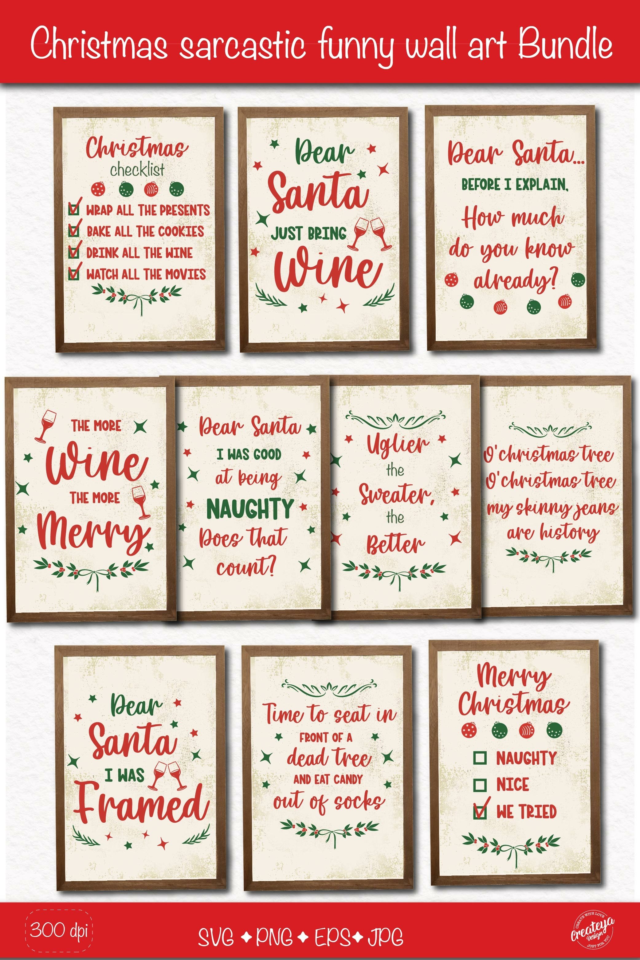 Funny and Sarcastic Christmas bundle SVG| Snarky Christmas