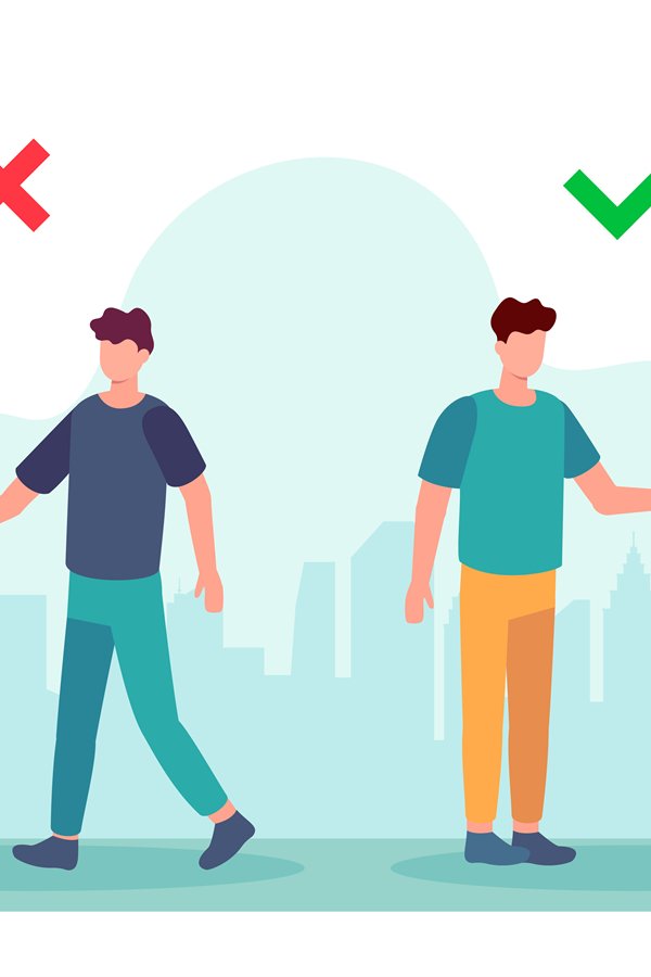 Littering behavior. Infographic of correct and wrong example