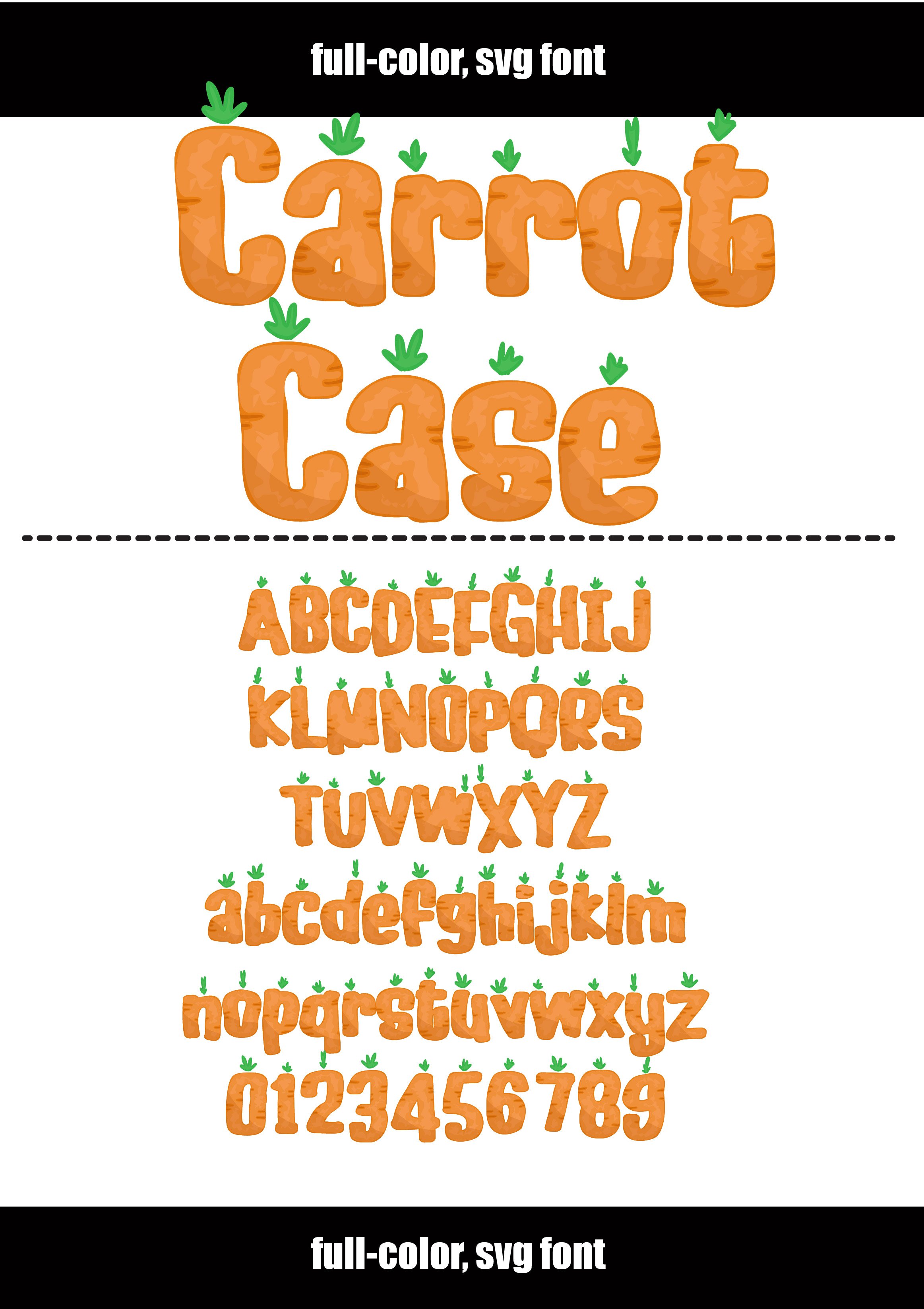 Full Color SVG Carrot Font