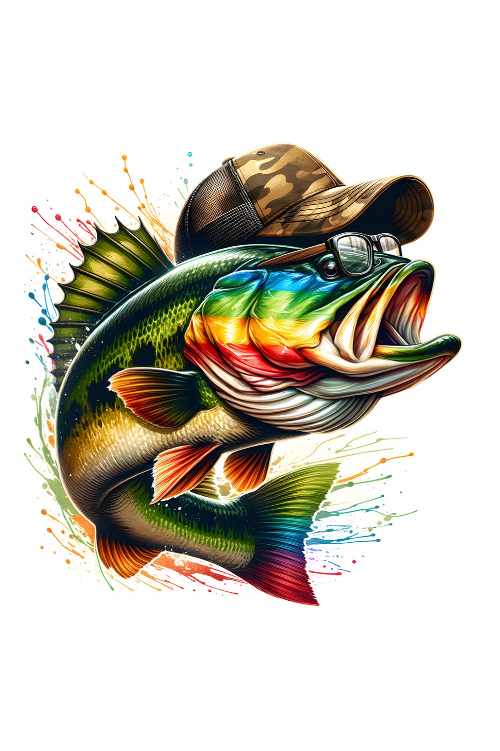 Bass Fish Sublimation Design (3663226)