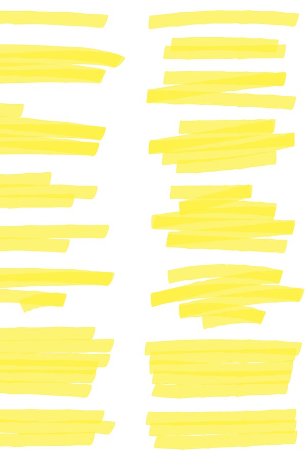 Highlight marker lines. Yellow text highlighter (1013327)