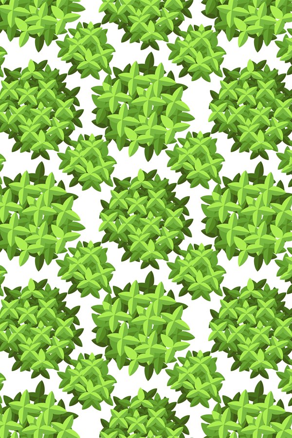 Abstract tree top view seamless pattern design