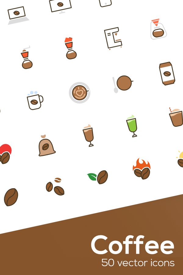 Coffee Icons Set - SVG