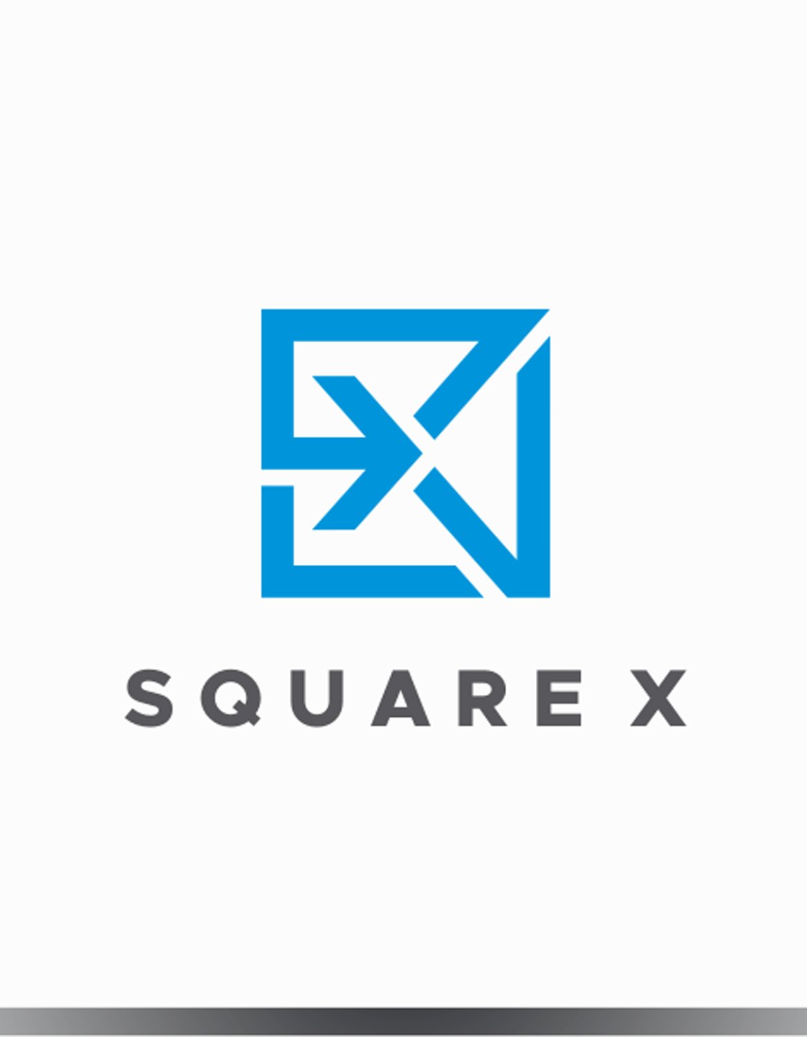 Square Letter X vector logo design - SVG file (3132083)