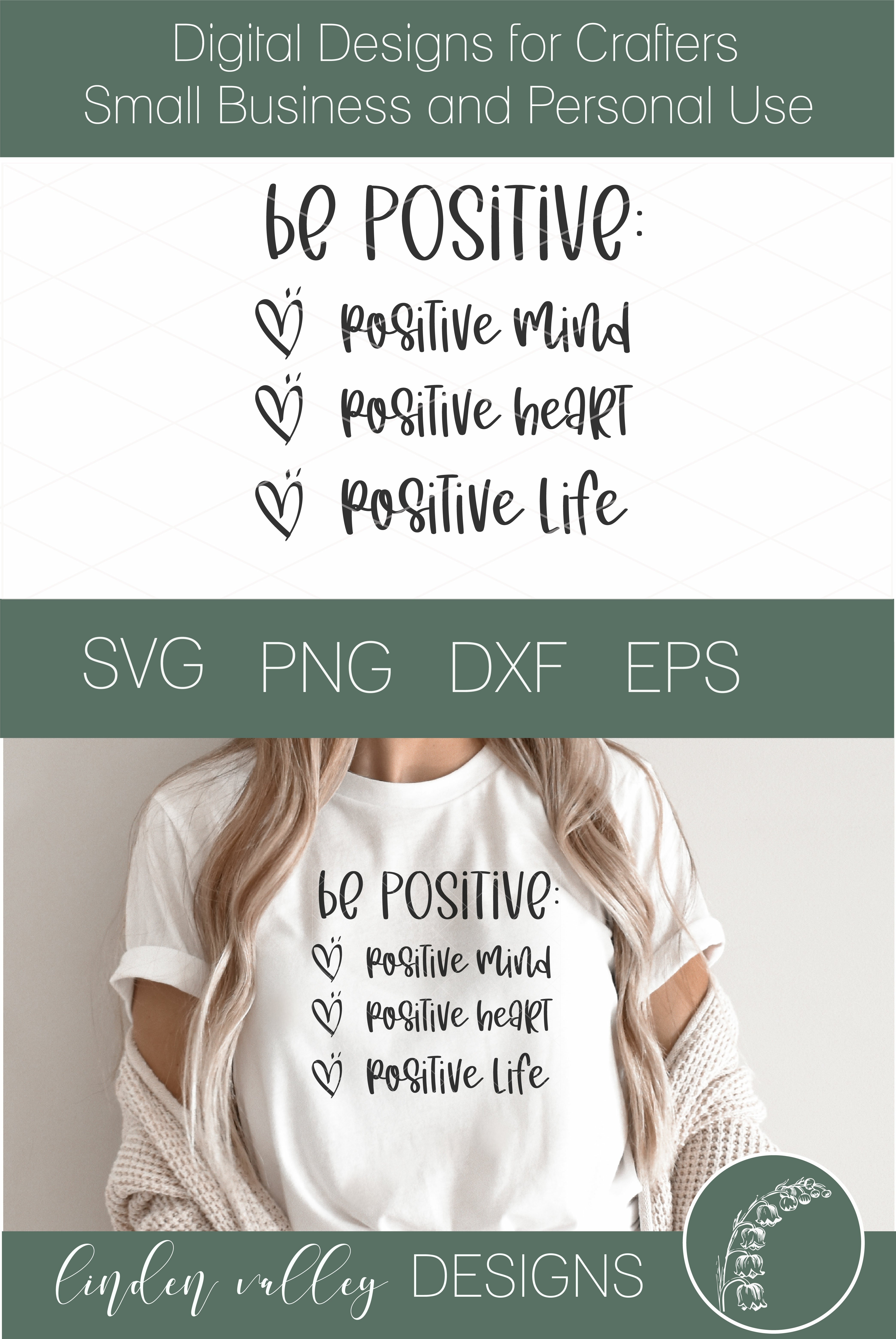 Be Positive SVG|Positivity SVG|Motivational|Inspirational