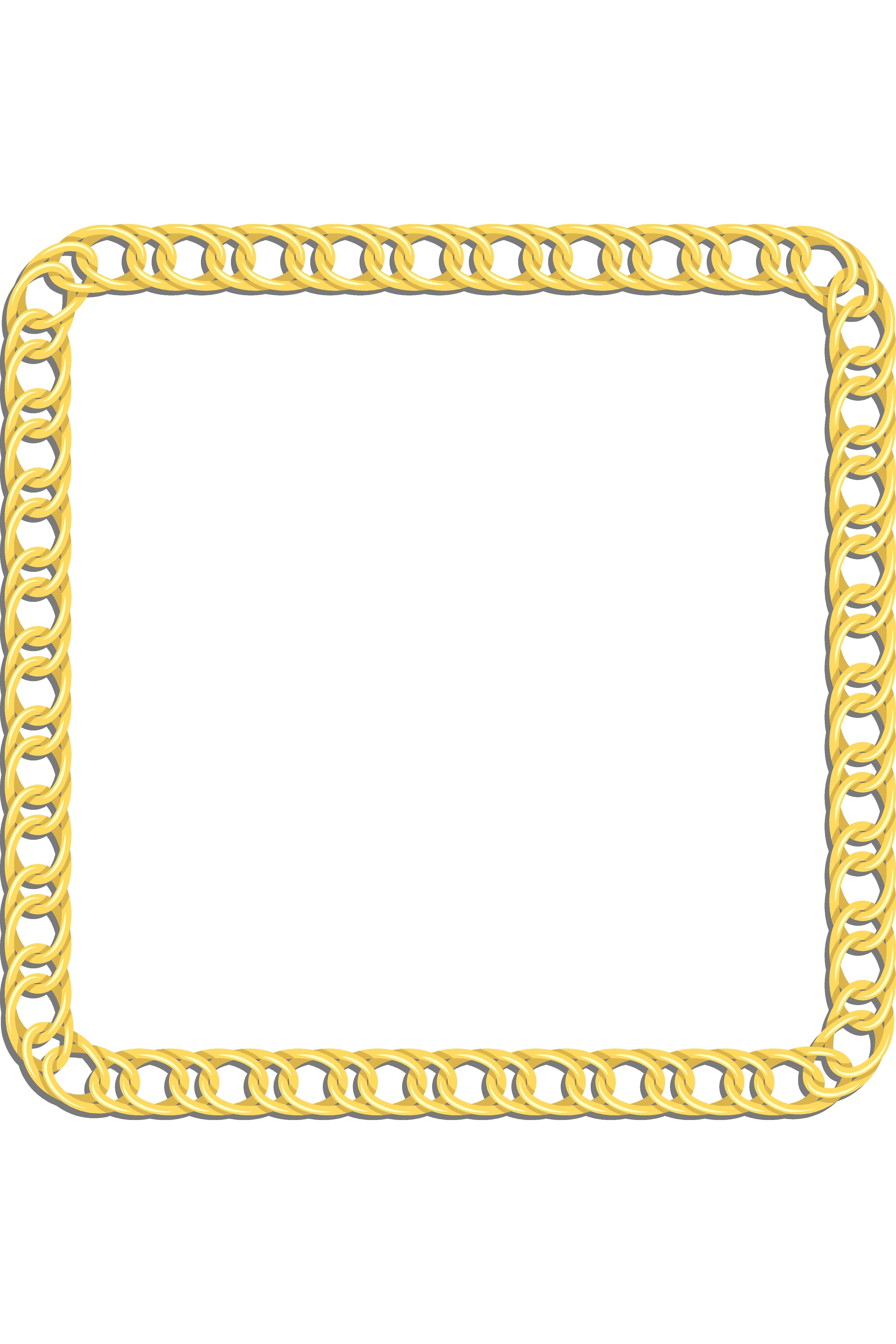 Golden round and square chain frames