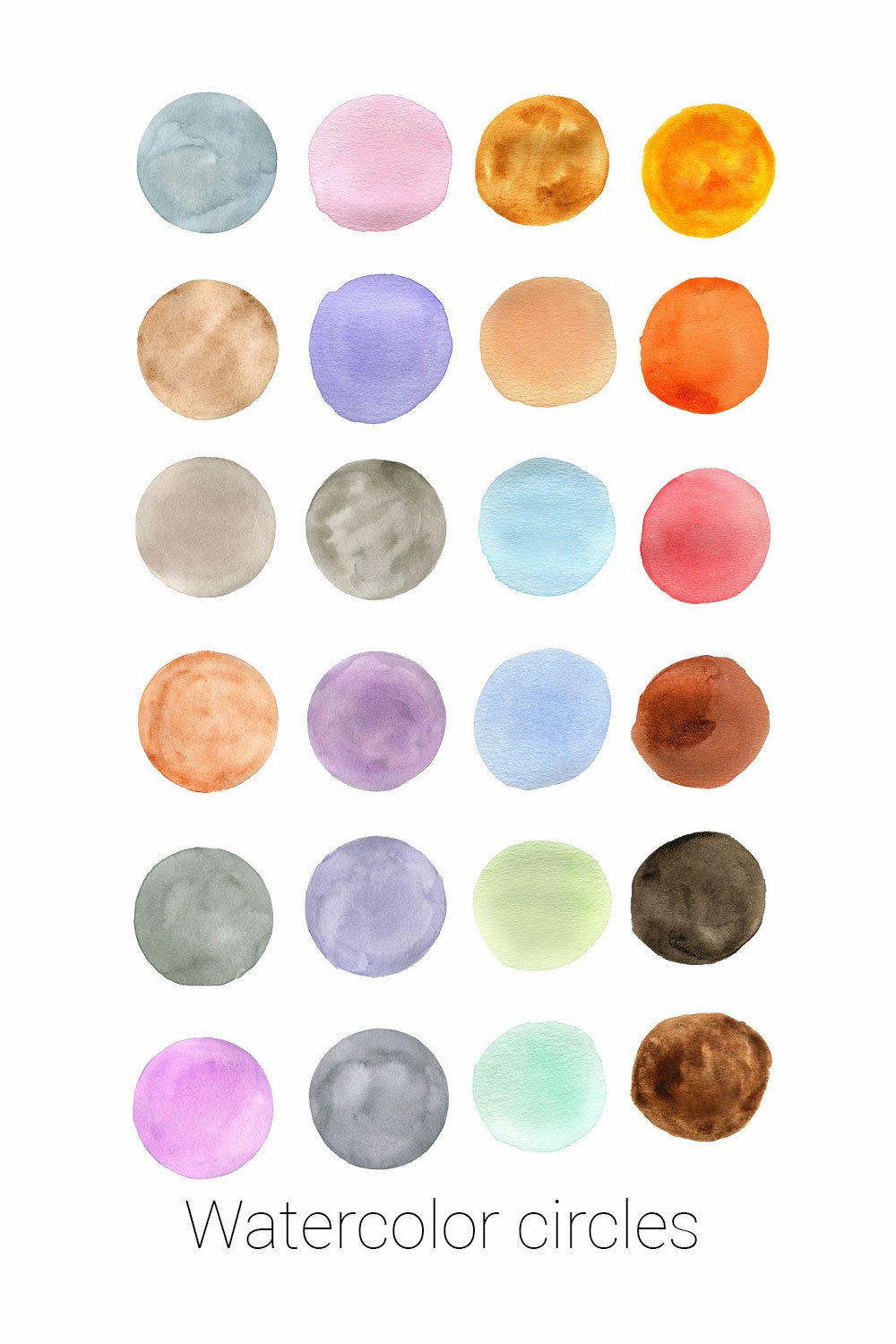 Watercolor Circles Clipart, Instagram story highlight Icons