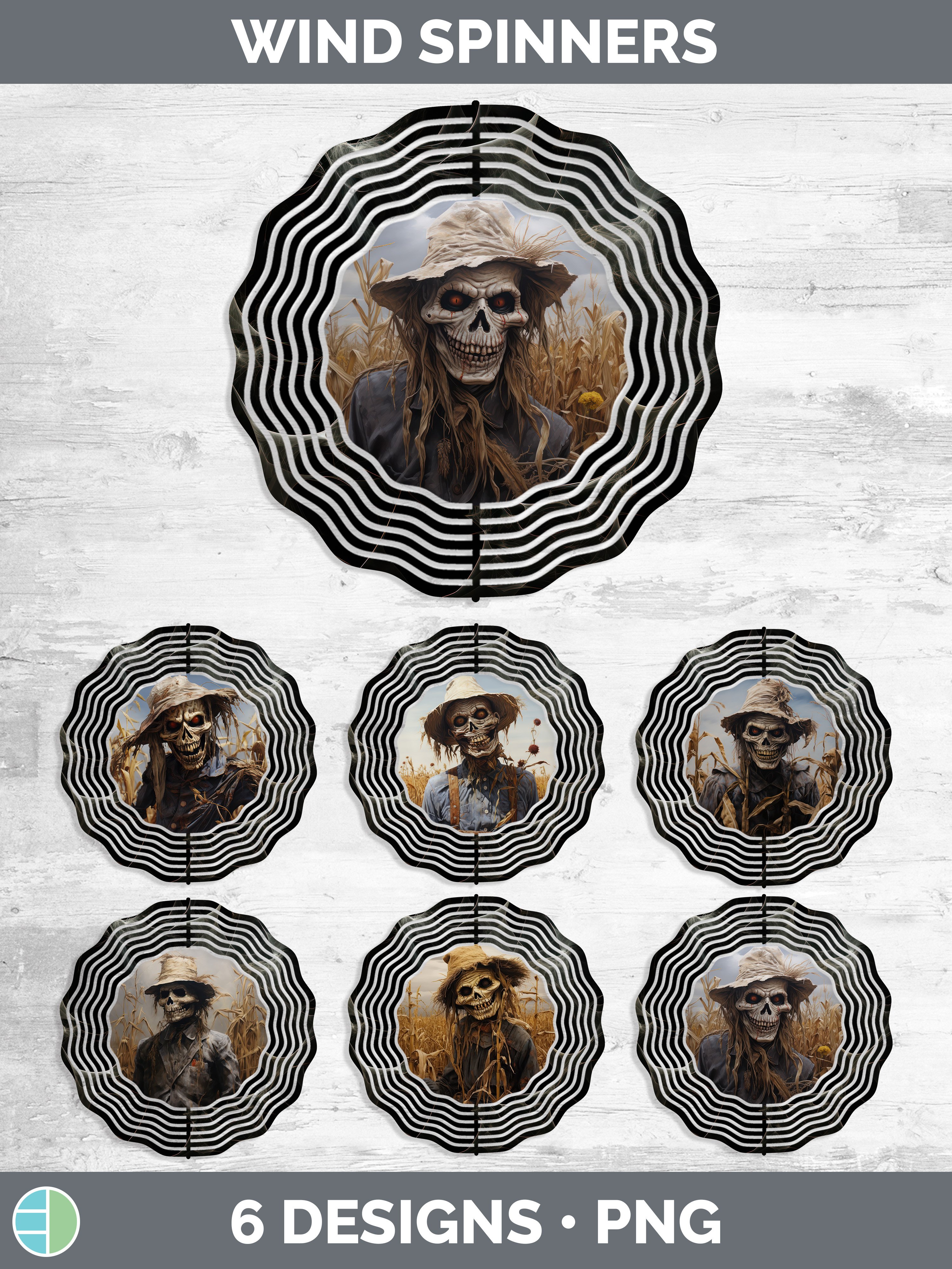 Halloween Mummy Wind Spinner | Sublimation Spinner Designs B