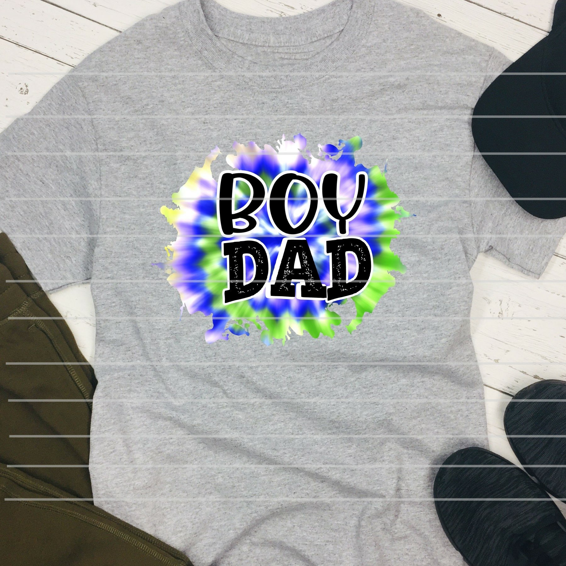 Boy Dad Tie Dye - Sublimation - Father's Day Design - PNG