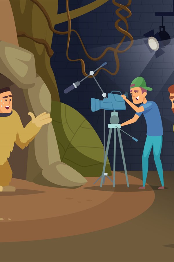 Professional movie production. Videographer and actors