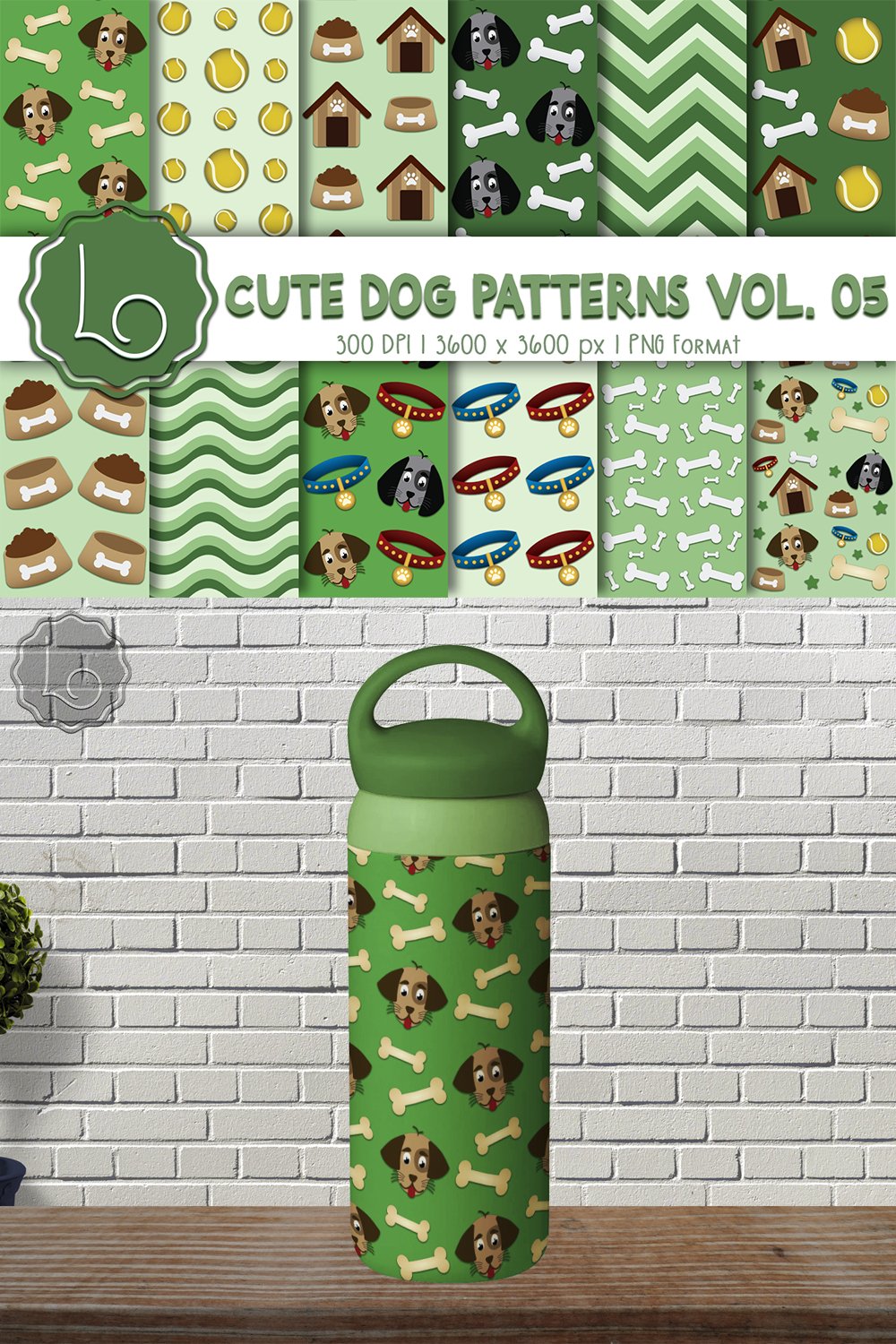 12 Cute Dog Patterns Vol 05