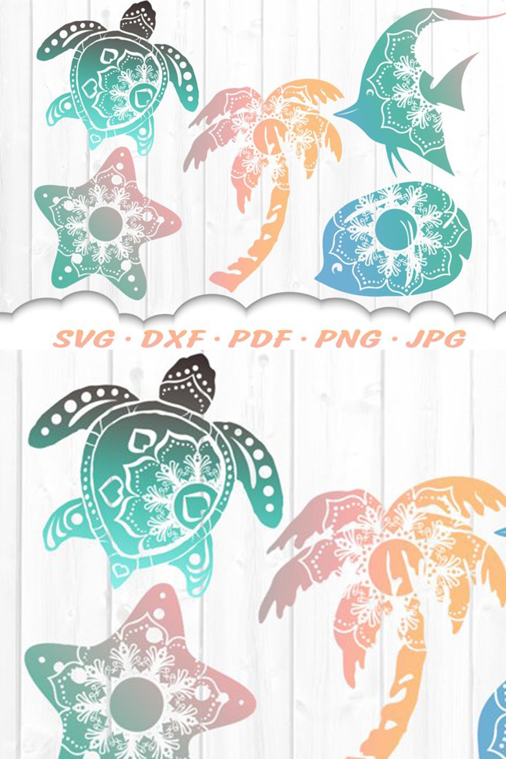 Beach SVG Bundle | Mandala SVG Bundle | Turtle SVG