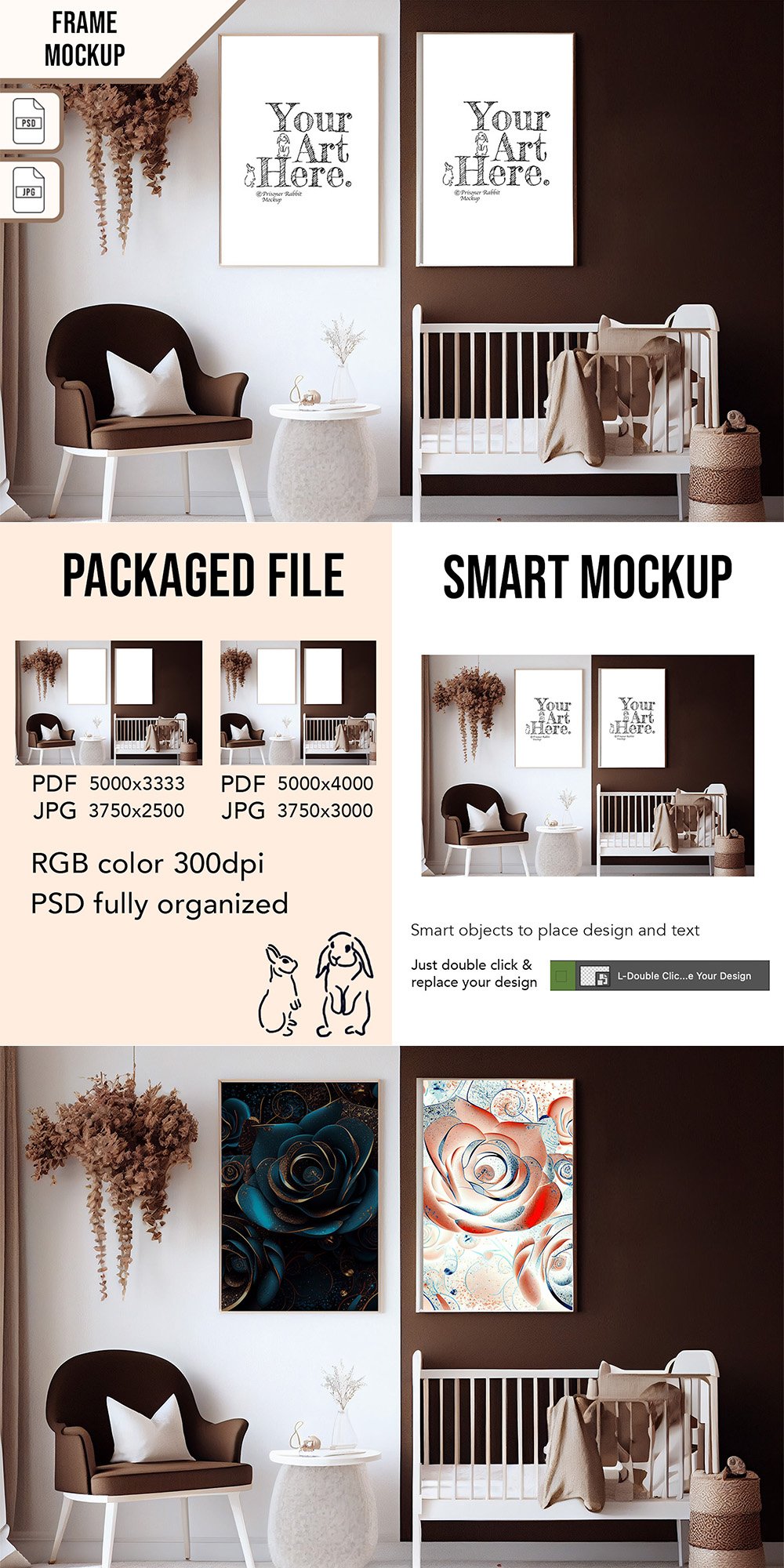 Poster Smart Mockup PSD & JPG Template Graphic (2774478)