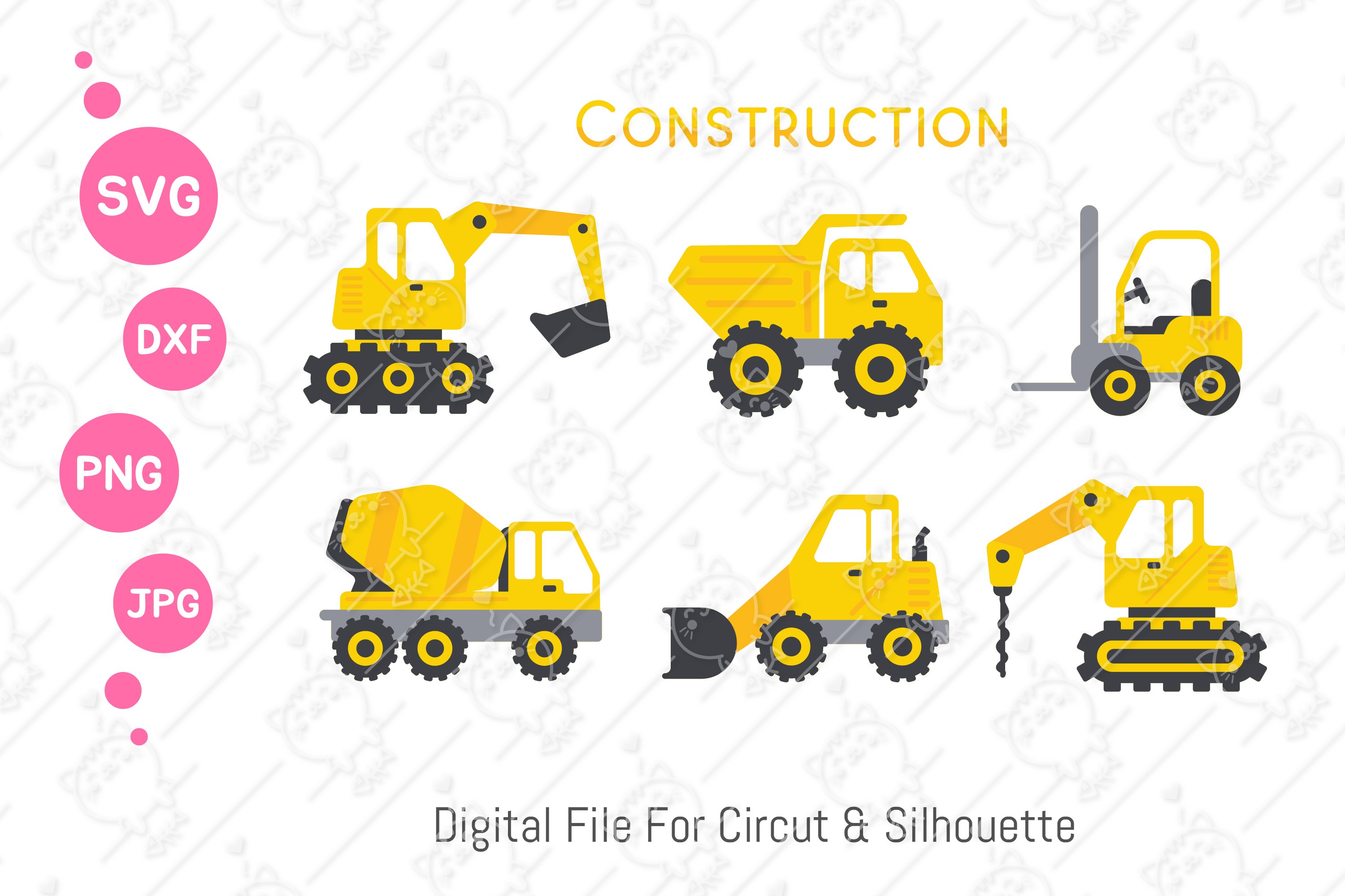 Backhoe SVG | Construction SVG | Excavator svg | (1317942)