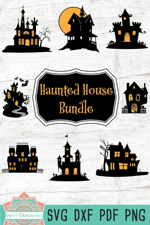 Halloween Haunted House Cut File Bundle