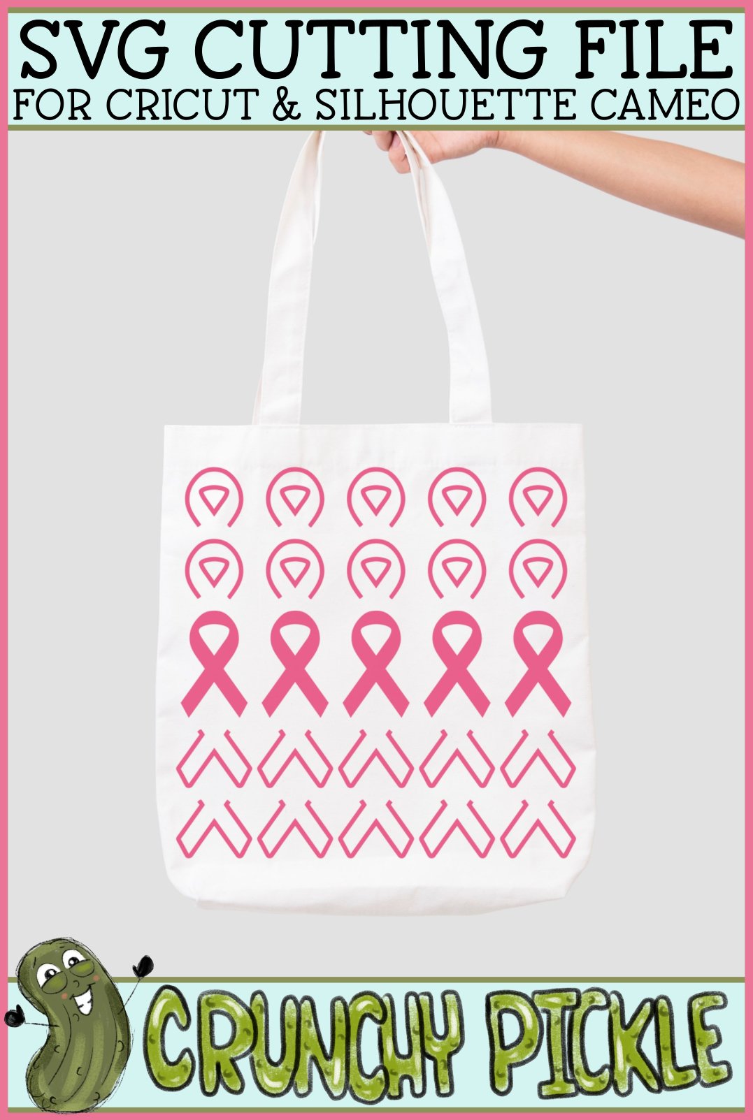 Breast Cancer Ribbon Repeating SVG File