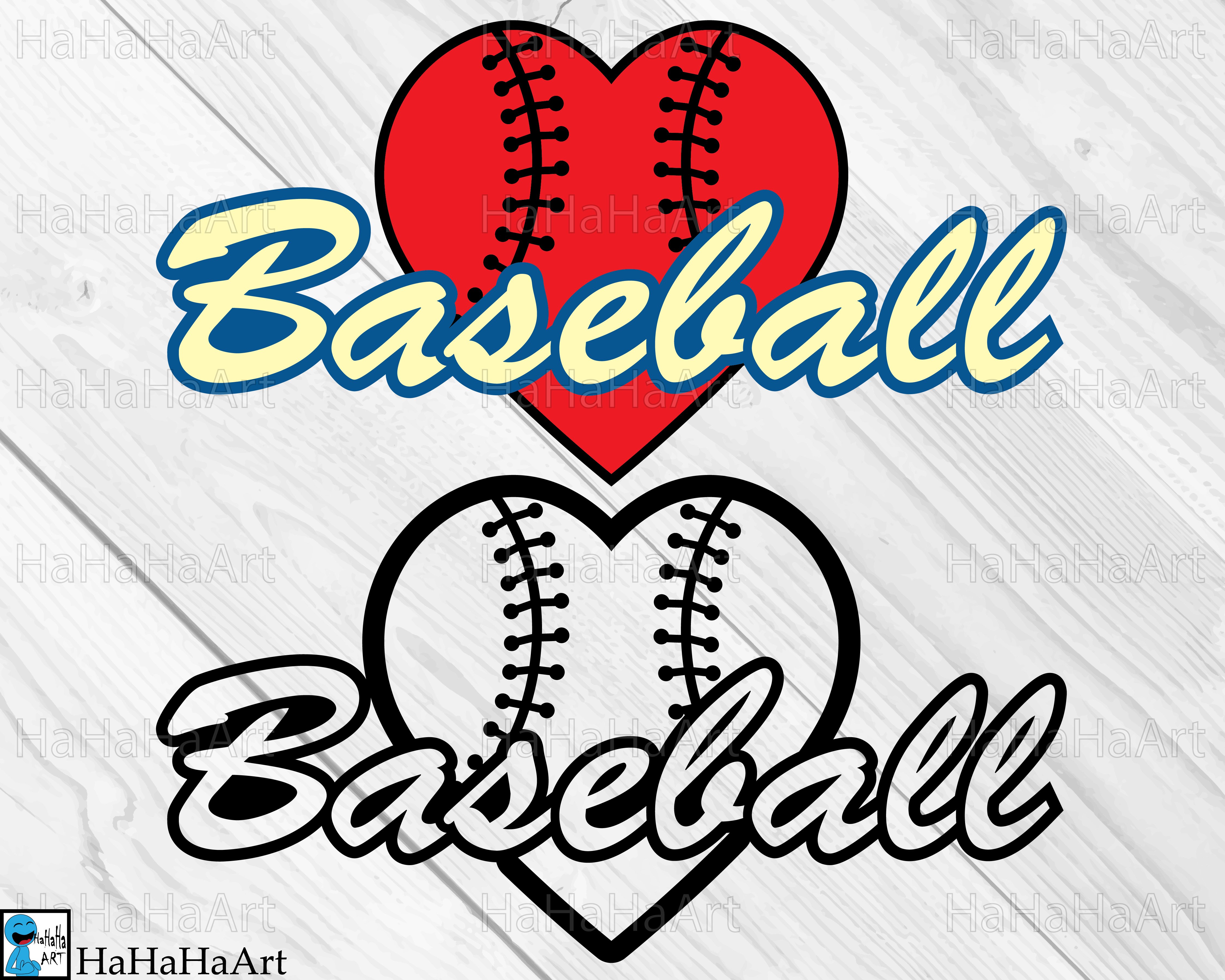 Baseball Heart Designs - Clip art / Cutting Files 1328c