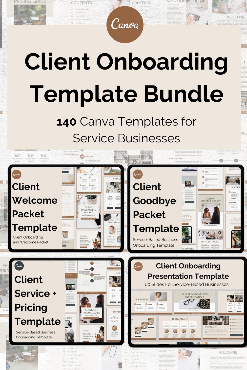 Client Onboarding Template eBook Bundle for Canva