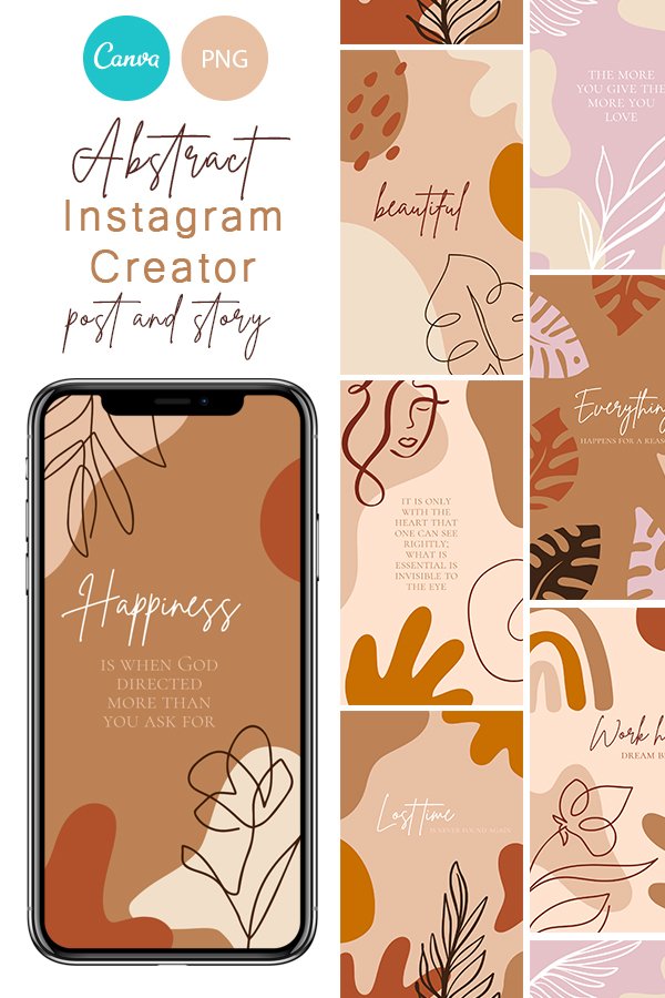 Abstract Instagram Creator post and story