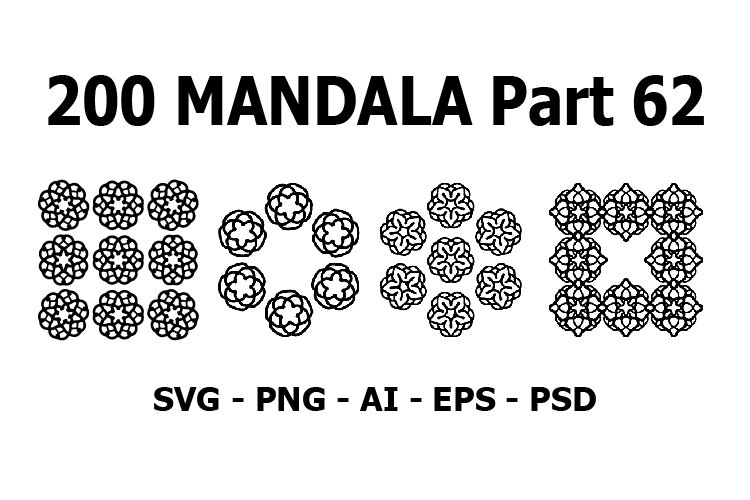 200 mandala line art