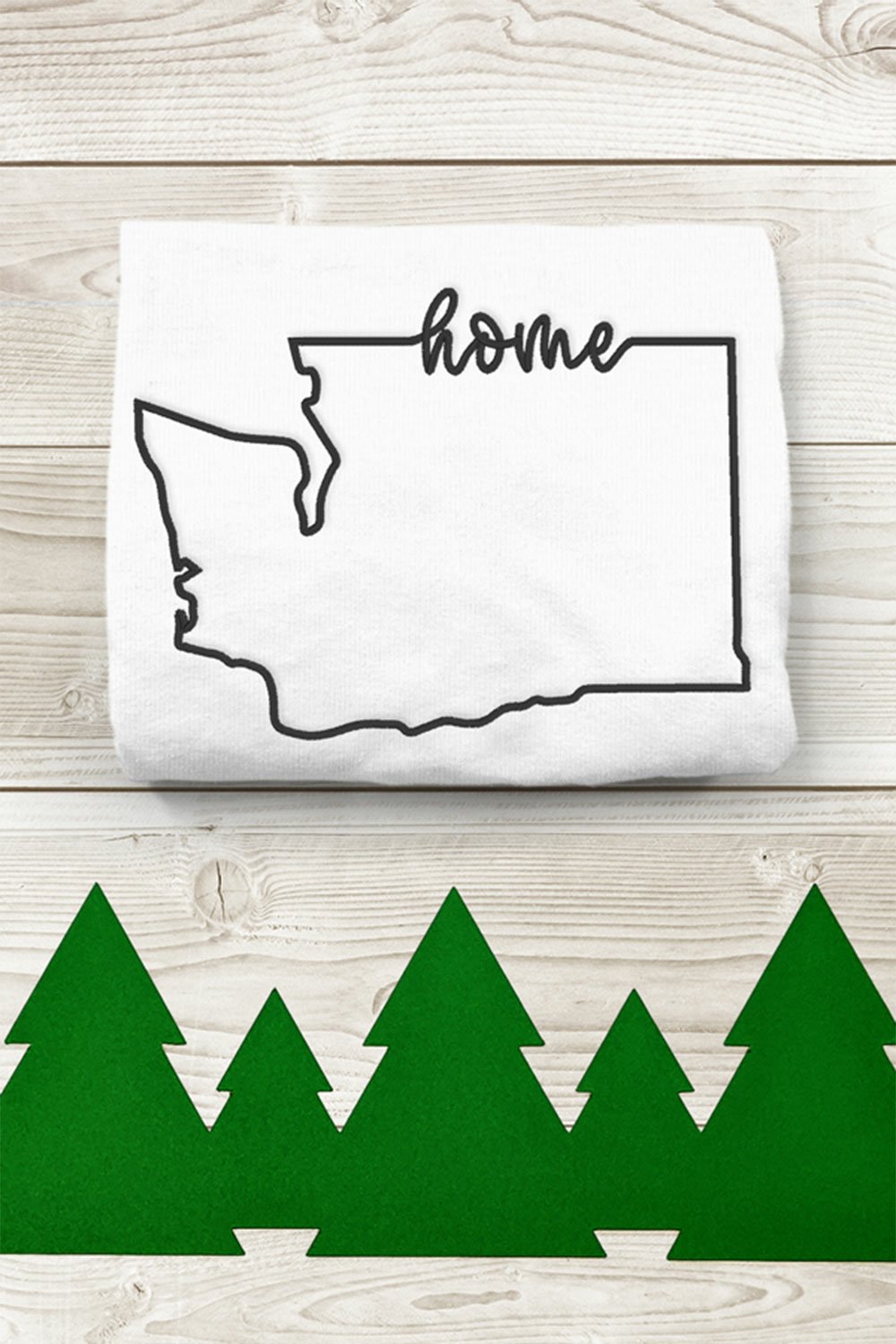Washington Home State Outline Embroidery Design