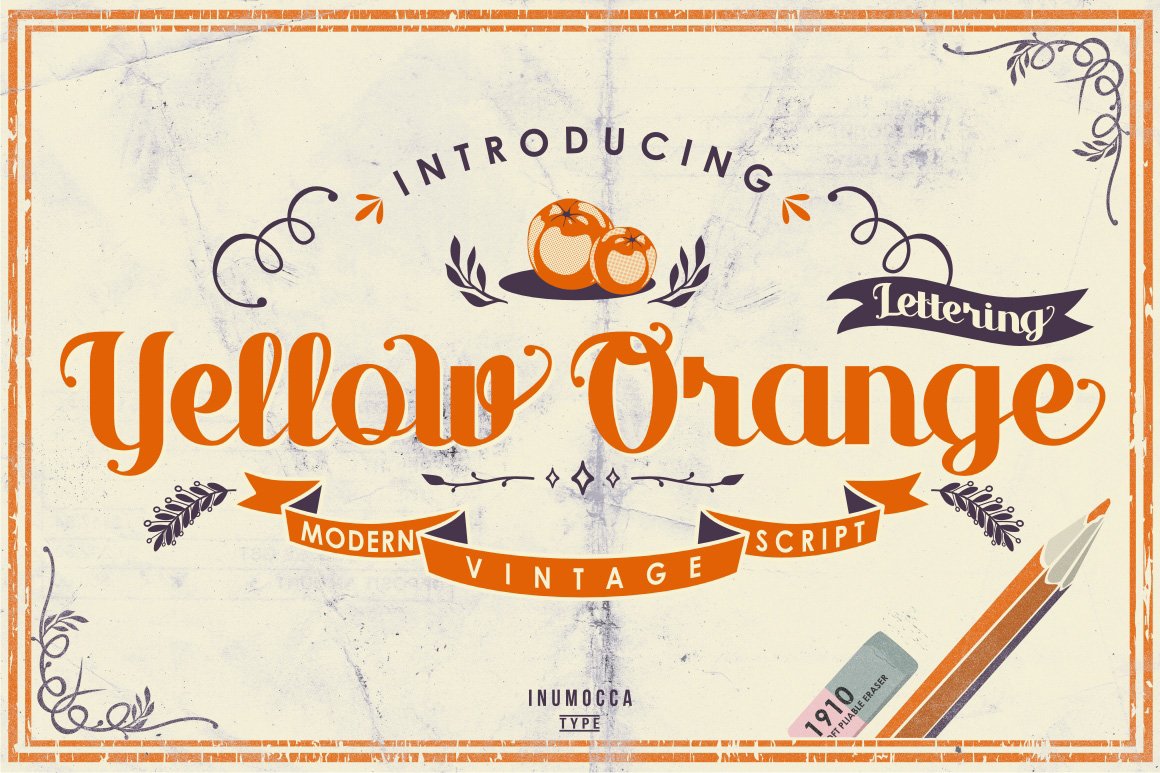 Yellow Orange Typeface Bonus (4955)