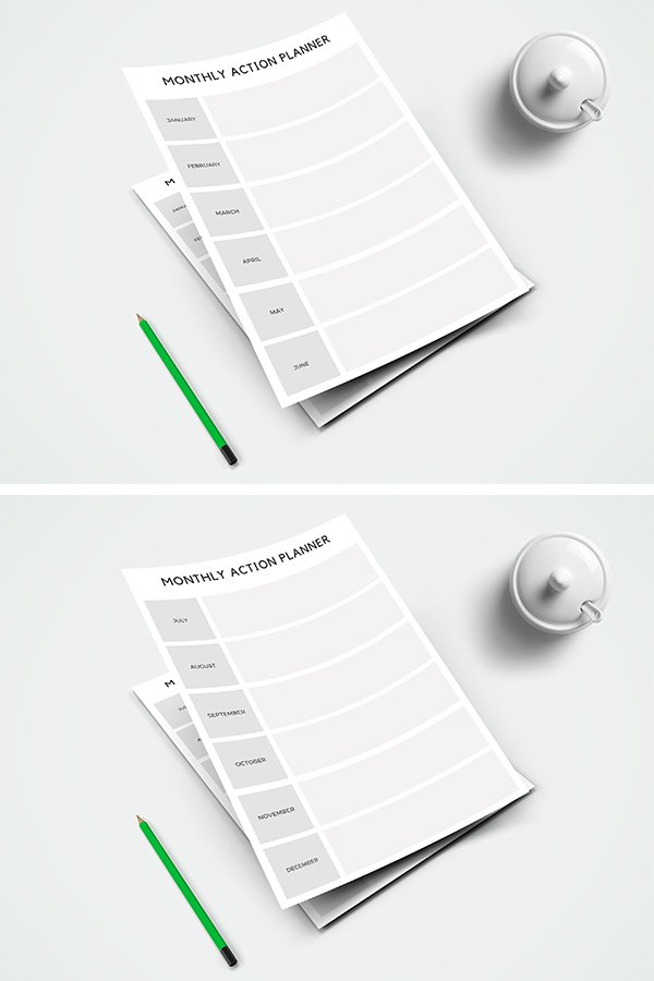 Canva Monthly Action Planner Template