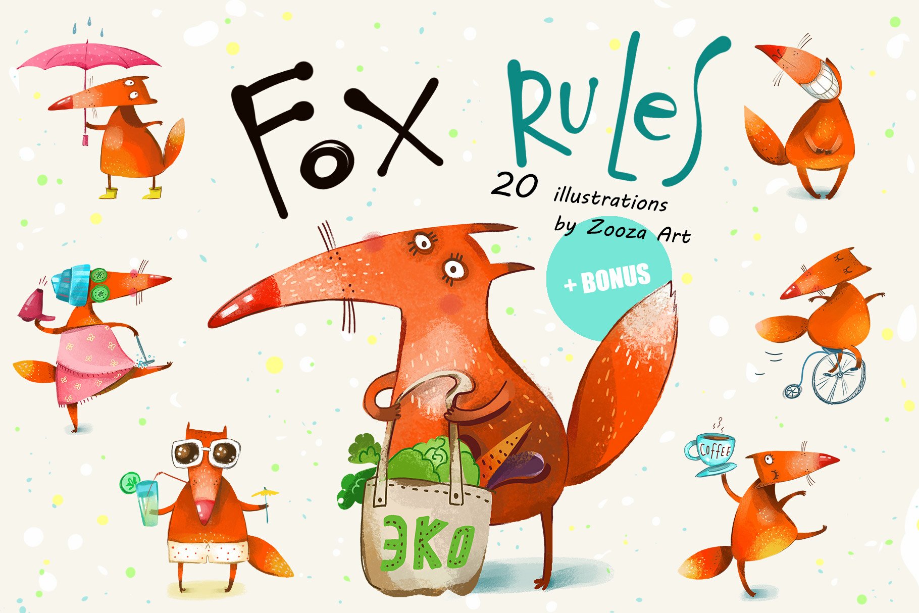 Fox Rules: 20 illustrations and 2 posters