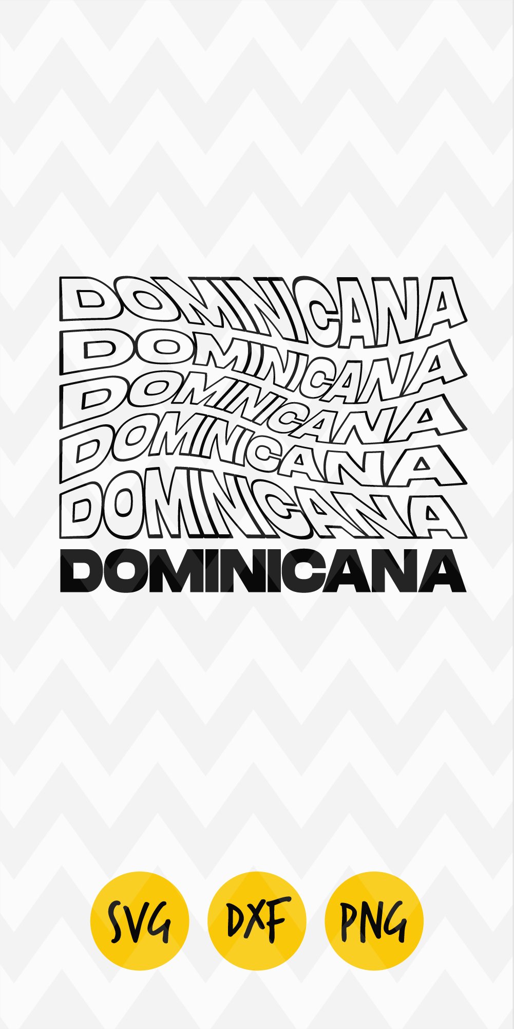 Dominicana trendy wavy letters for Cutting Machines