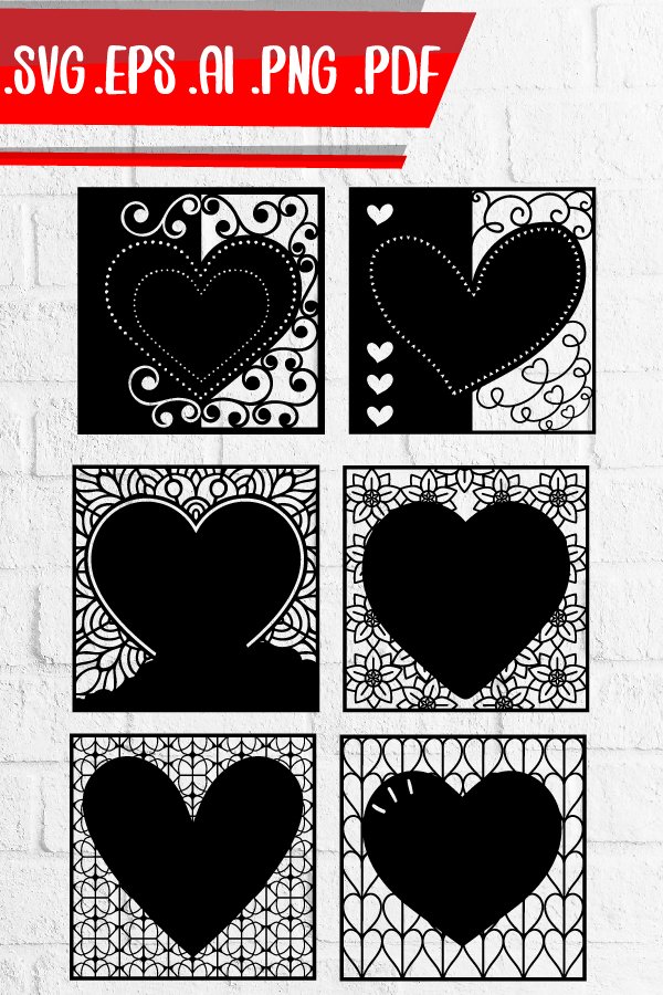 |BUNDLE| Heart card cover papercut