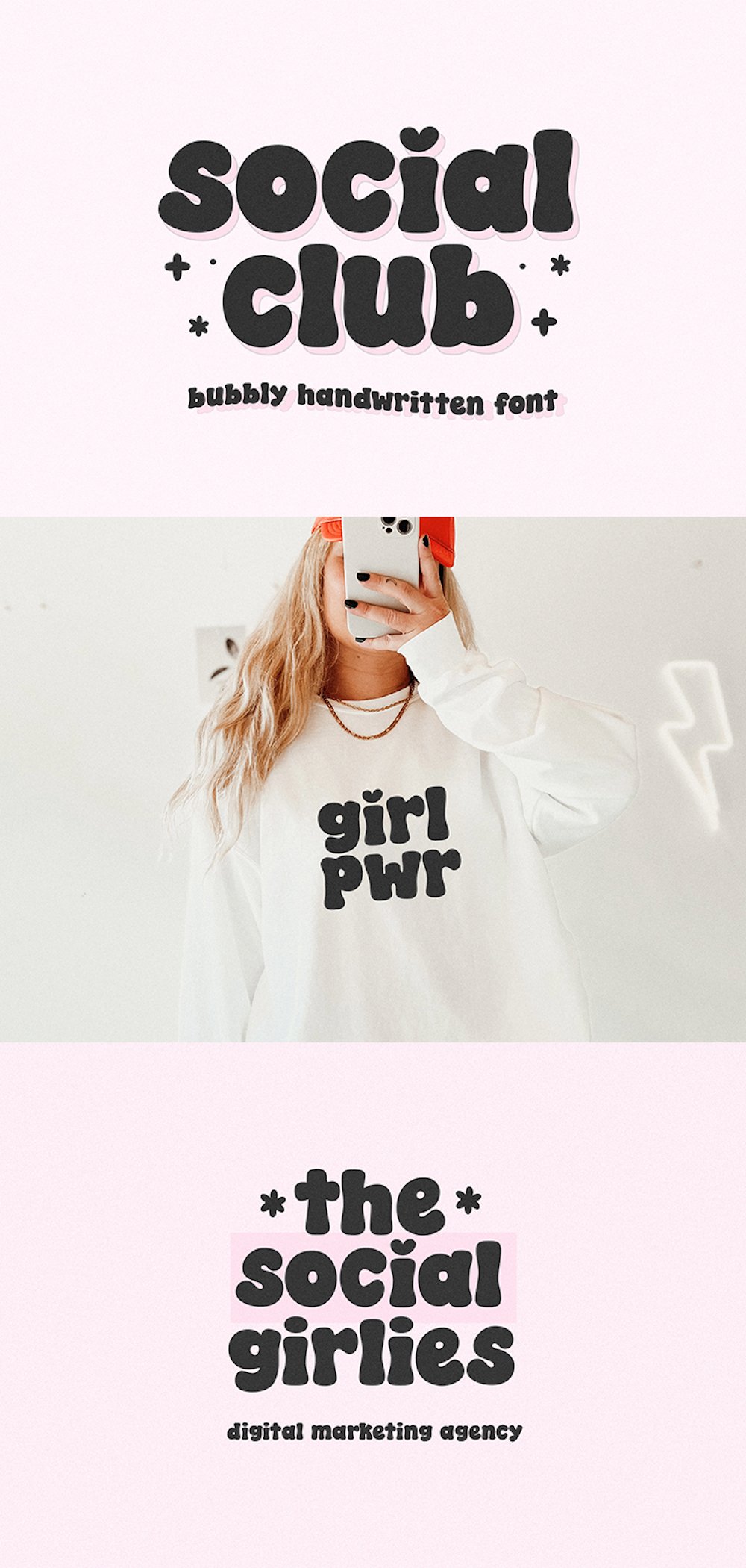 Social Club - Cute Bubbly Font