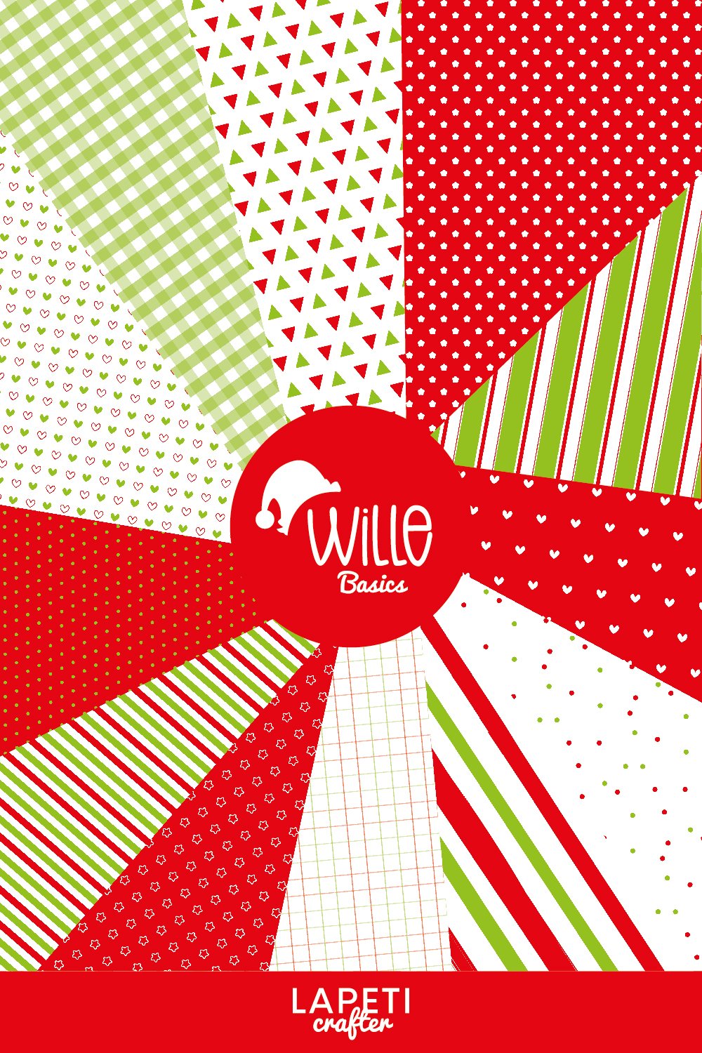 Christmas Red and Green Digital Paper Pack | Holiday Pattern