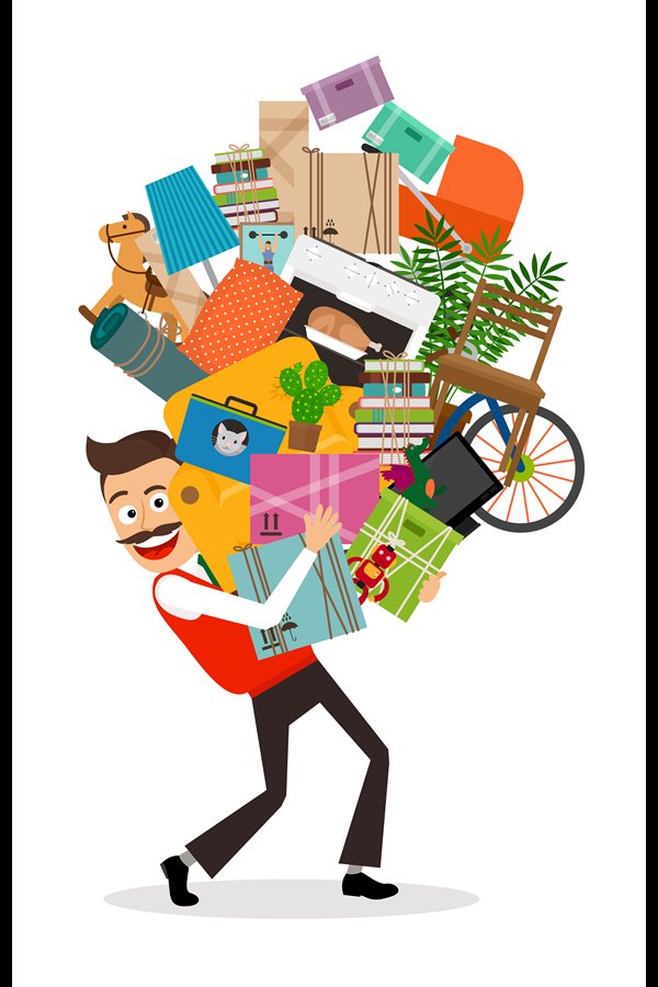 Man moving illustration