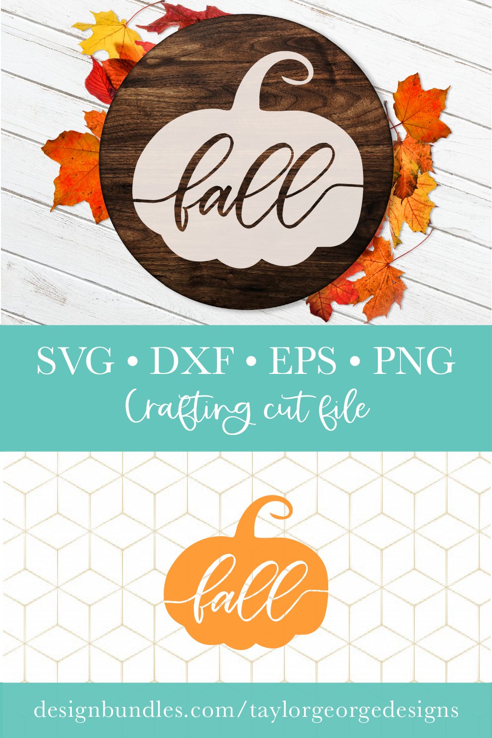 Fall Pumpkin Sign SVG DXF PNG Cut File