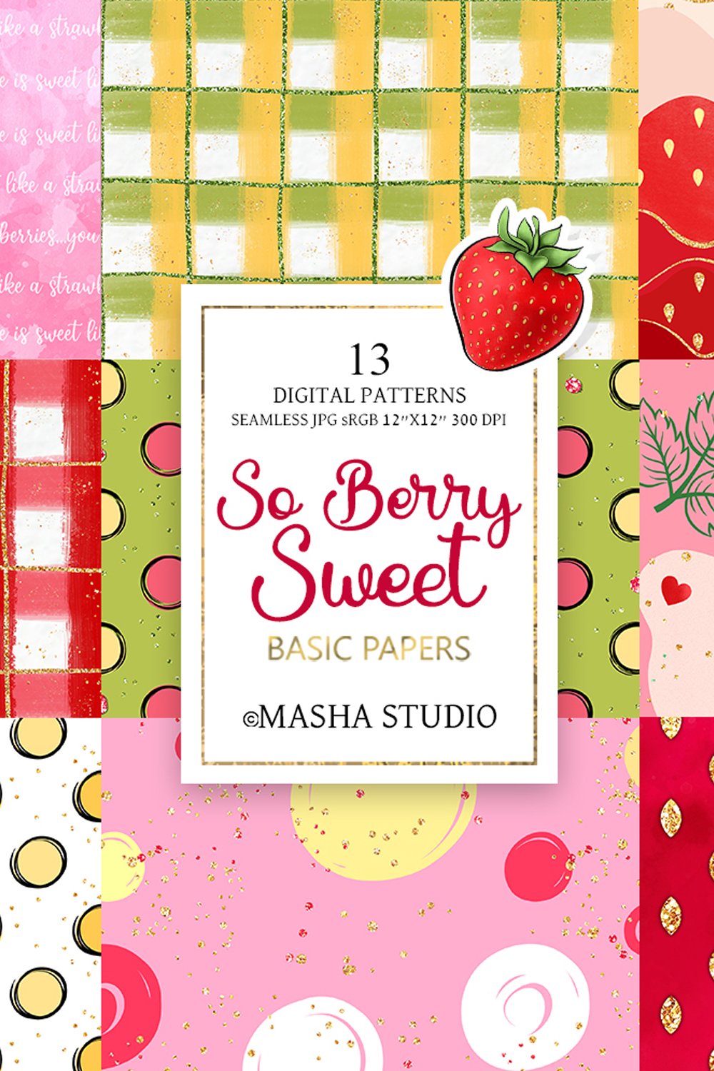 Strawberry Basic Digital Papers