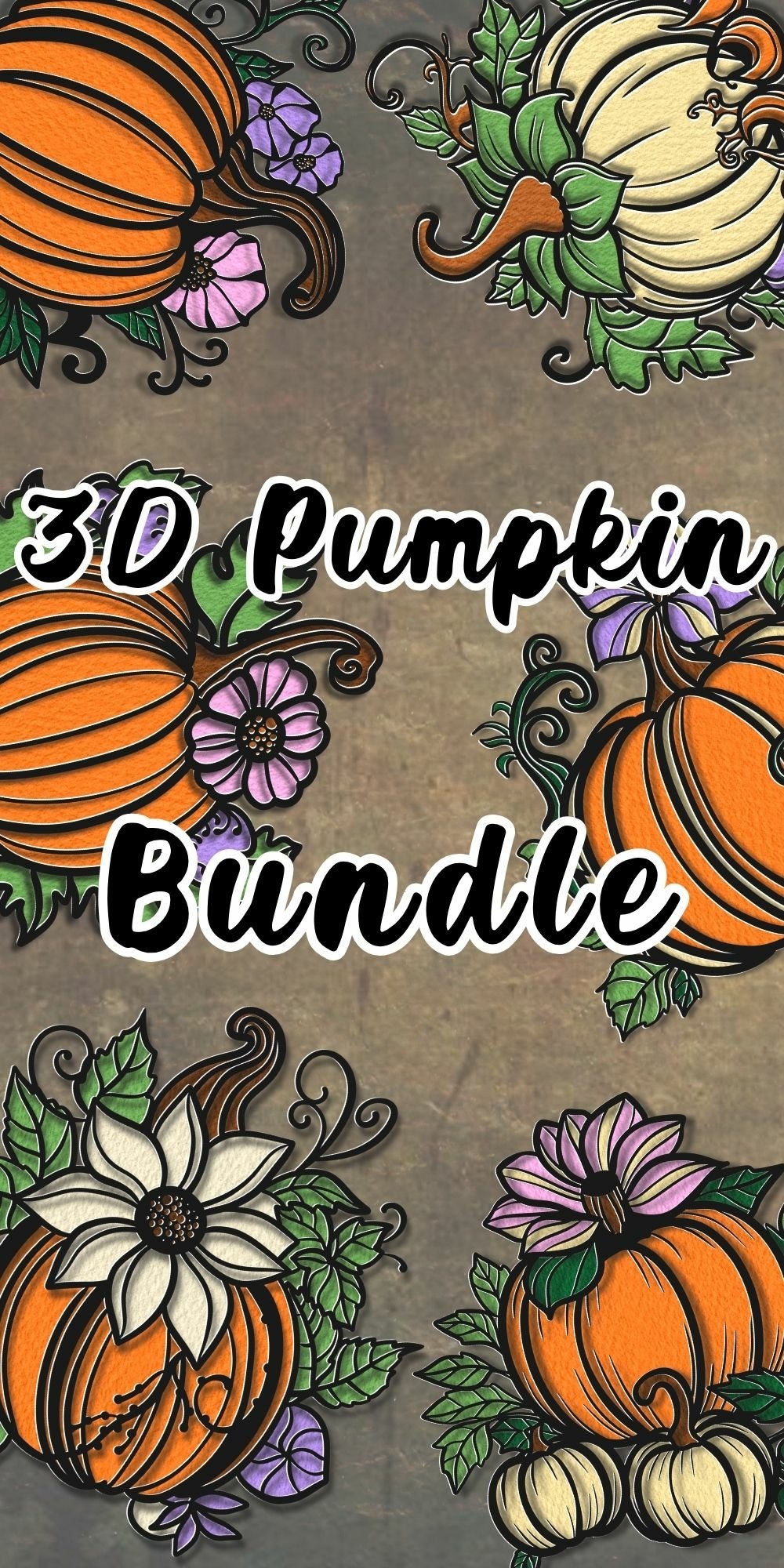 3D Layered Halloween Pumpkin Bundle